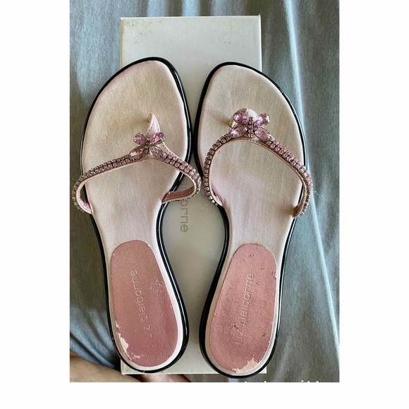 Liz Claiborne | Shoes | Liz Claiborne Ablaze Flat Jewel Thong Sandals ...